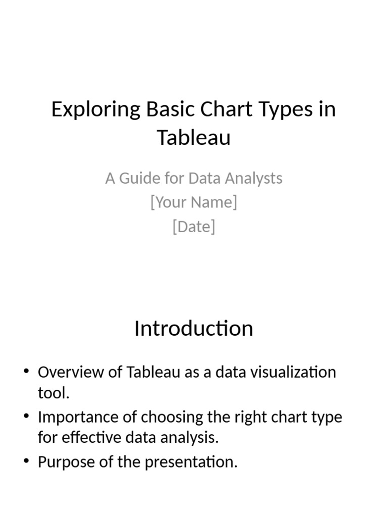 Tableau Chart Types Presentation | PDF | Histogram | Scatter Plot