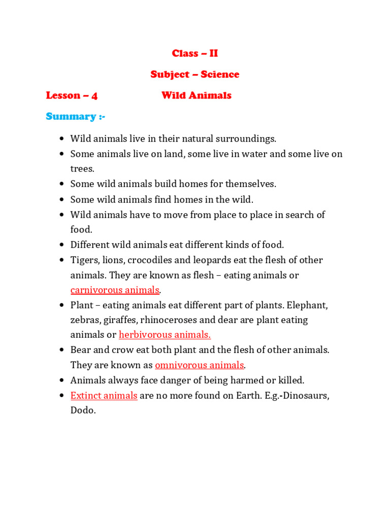 Understanding Wild Animals for Kids | PDF | Predation | Tiger