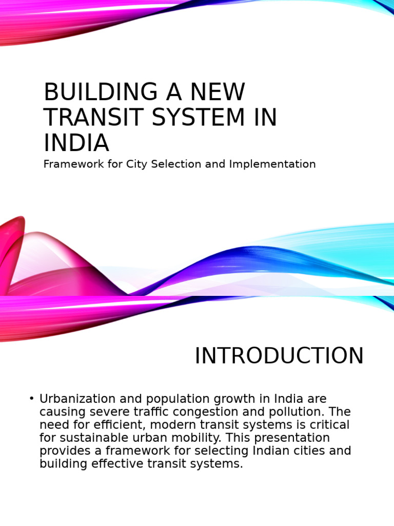 Transit System India Presentation With Image | PDF | Public Transport ...
