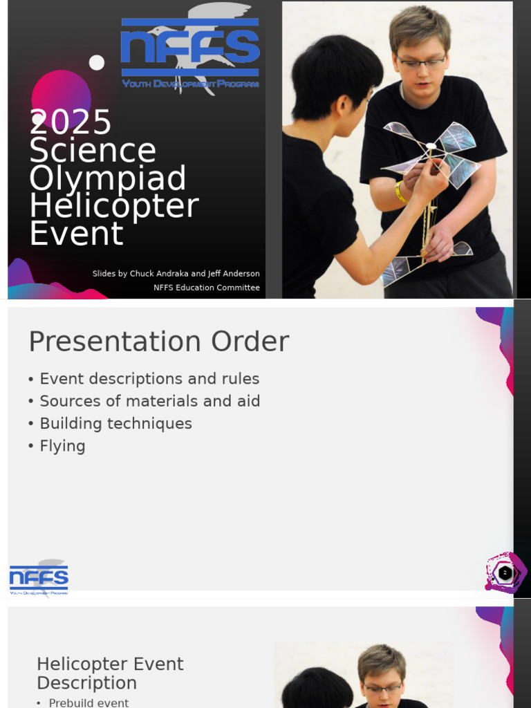 2025 Science Olympiad Flight Events Coaches Clinic Presentation Heli | PDF | Helicopter Rotor ...