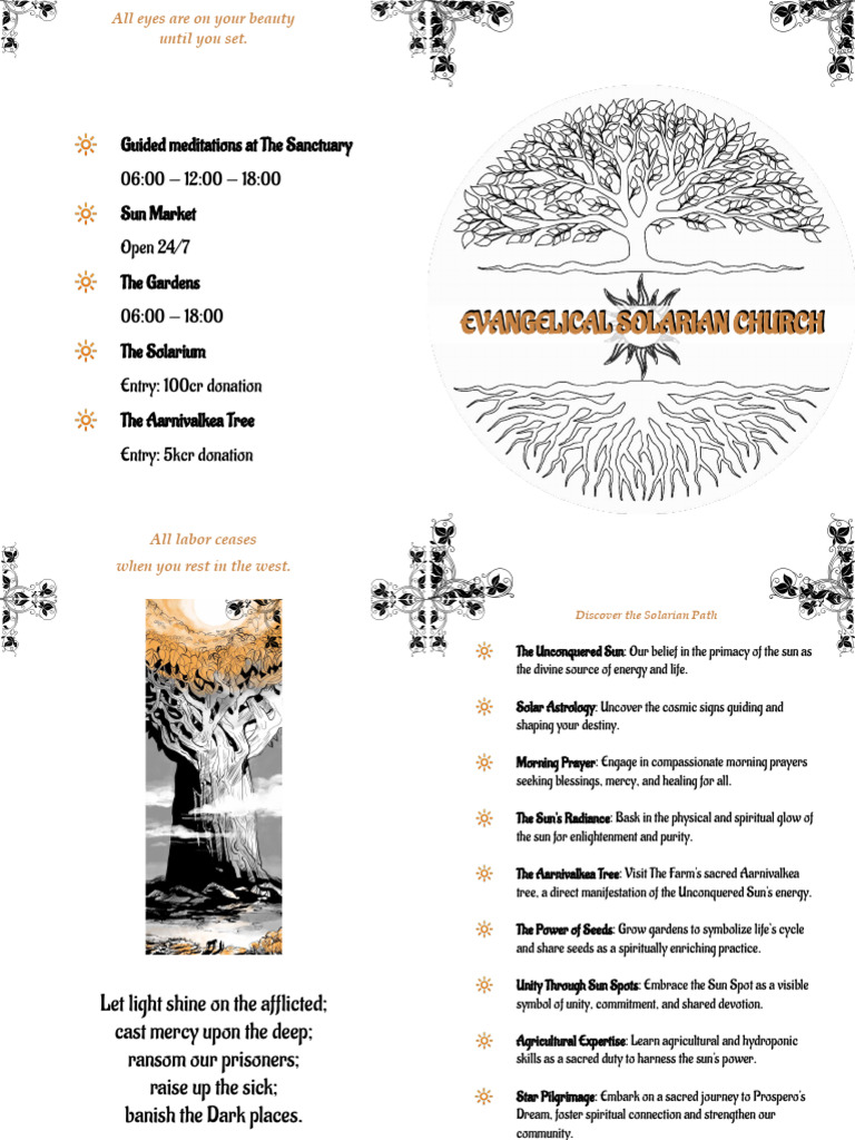 Evangelical Solarian Church Pamphlet | PDF