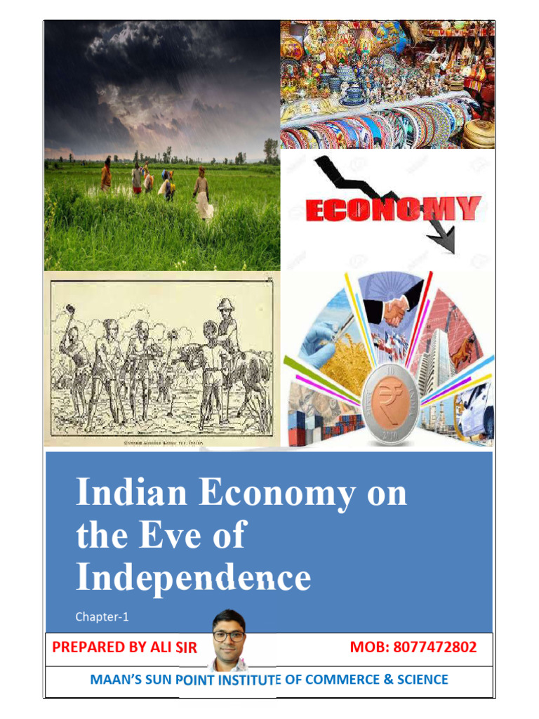 Class 12th Eco (Chapter 1 - Indian Economy On The Eve of Independence ...