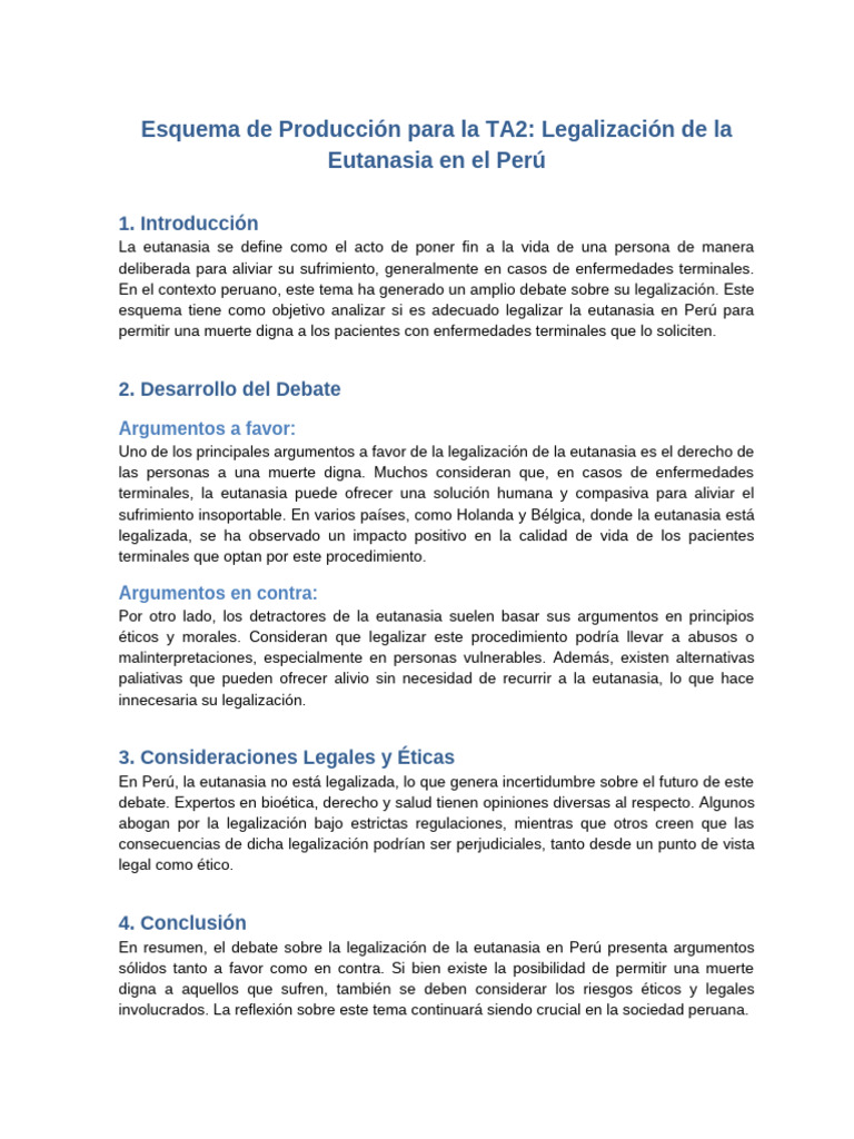 Esquema de Producción TA2 UTP Eutanasia Peru Grande | PDF Esquema de Producción TA2 UTP Eutanasia Peru Grande | PDF