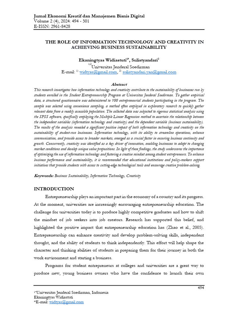 Sulistyandari Eka Jekombital Mei 2024 | PDF | Coefficient Of Determination | Regression Analysis