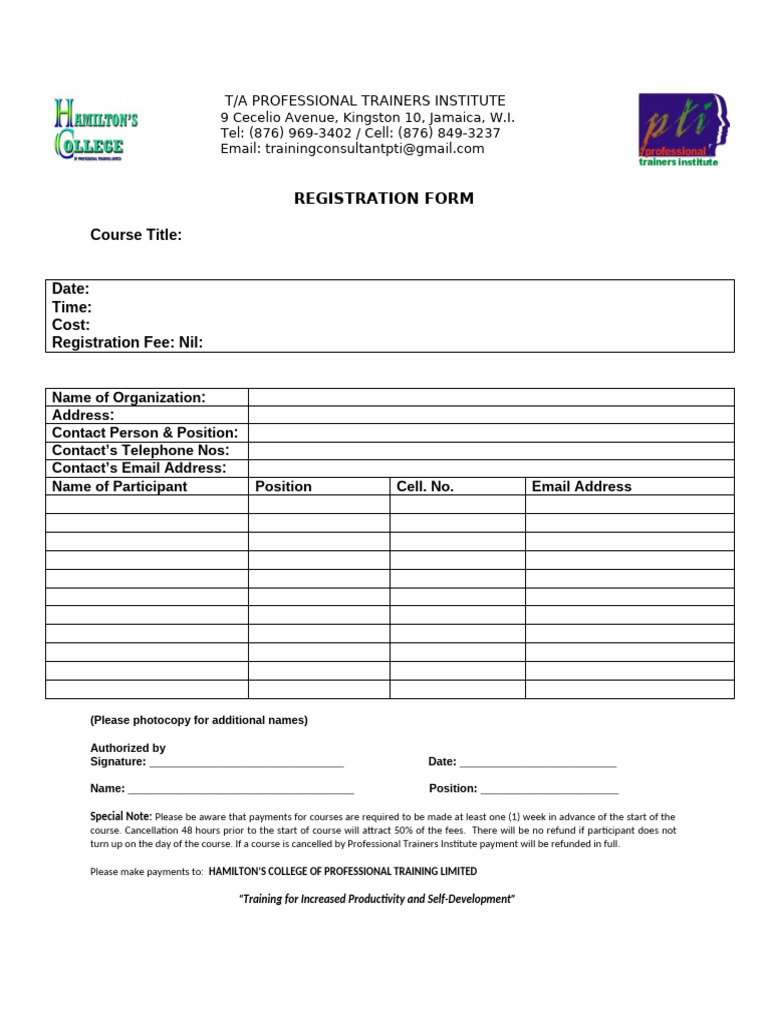 Registration Form (2022) | PDF