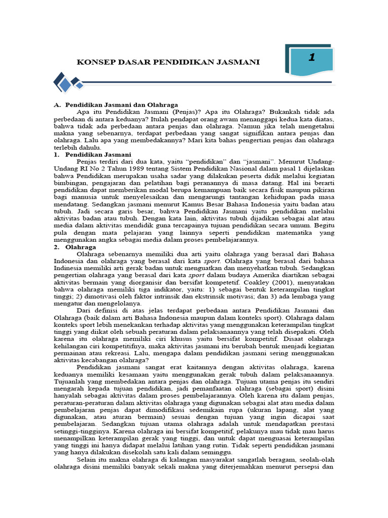 Konsep Dasar Penjas-909 | PDF