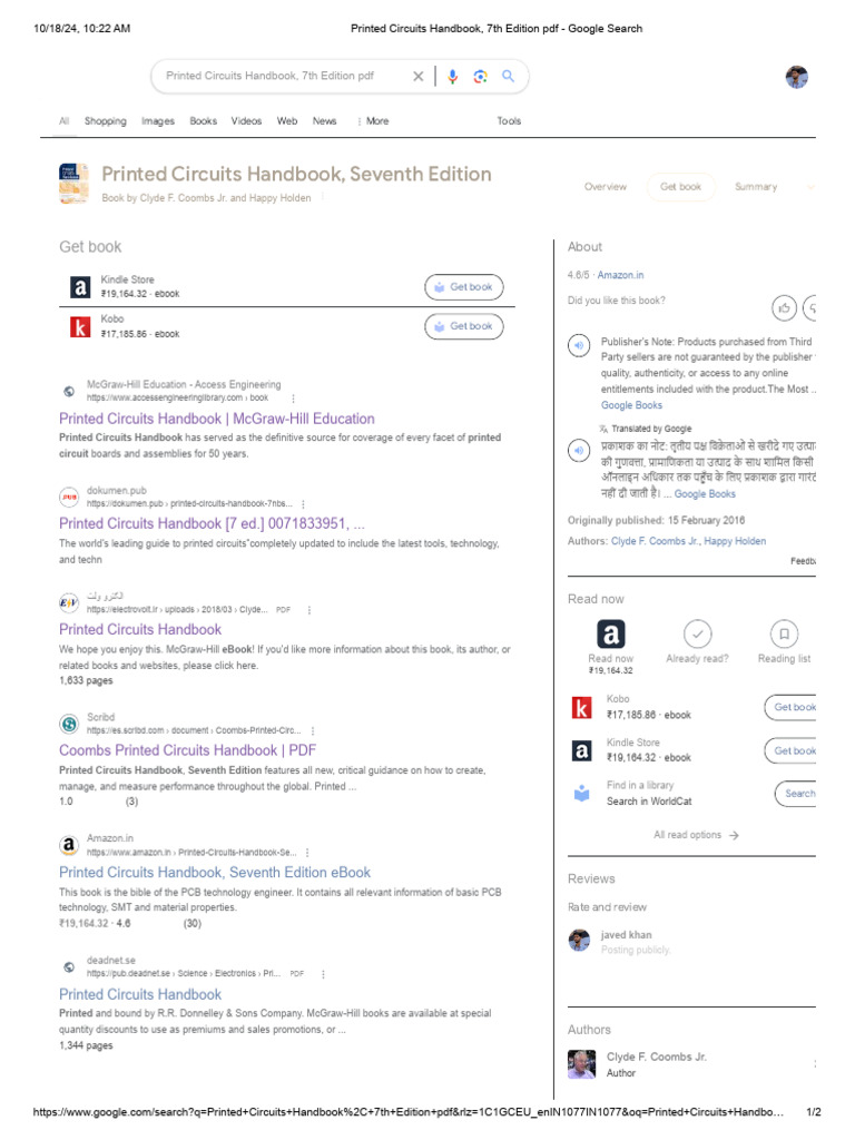Printed Circuits Hand | PDF | Books | Computing