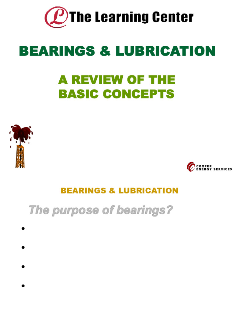 Bearings & Lubrication | PDF | Bearing (Mechanical) | Lubricant