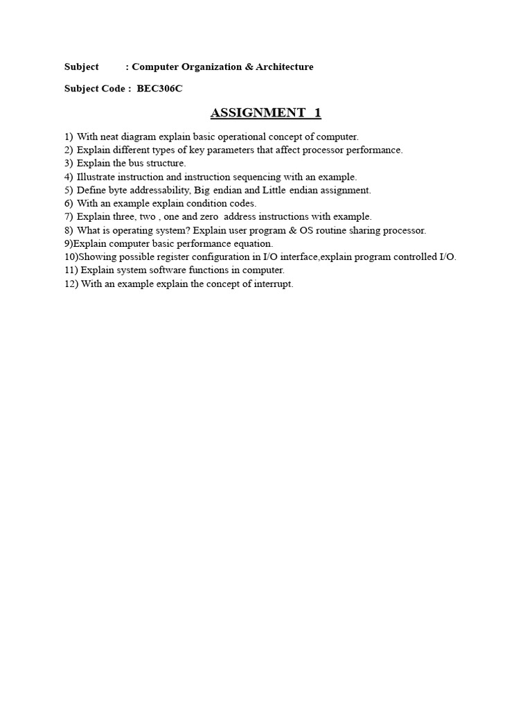 Assignment 1 Co&a Bec306c | PDF | Teaching Methods & Materials | Computers