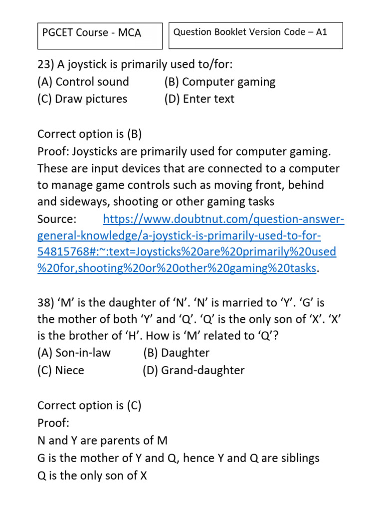 MCA Objections A1 | PDF | Algebra | Mathematics