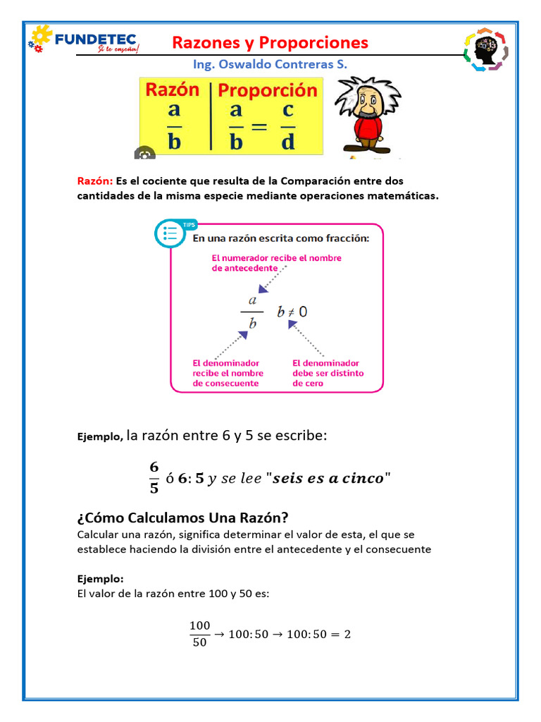 Taller 6 Razones y Proporciones | PDF | Matemáticas