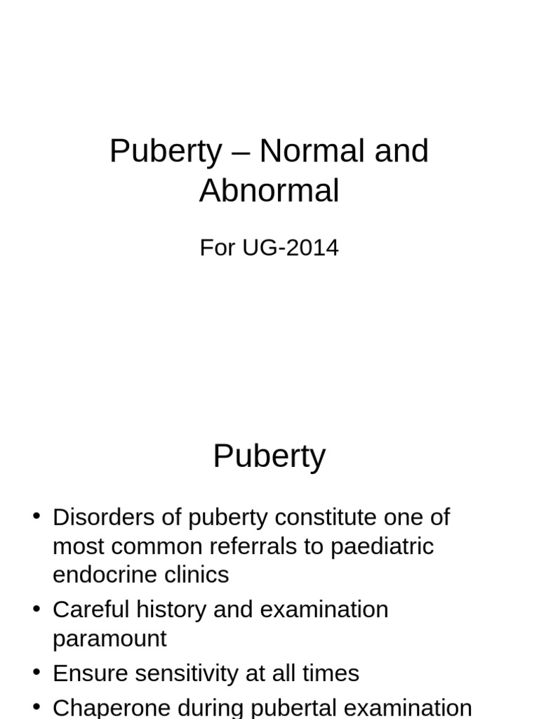 Pubertylecture 2 Pdf Puberty Sex