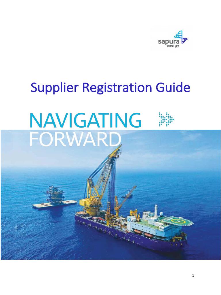 SEB - Supplier Registration Guide - v1.2 | PDF | Cyberspace | Software