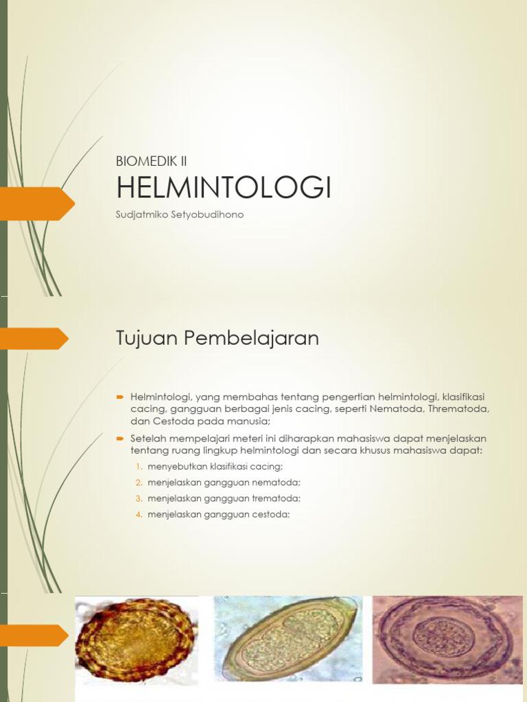 5-Biomedik Ii-Helmintologi | PDF | Griya & Taman | Kesehatan Holistik