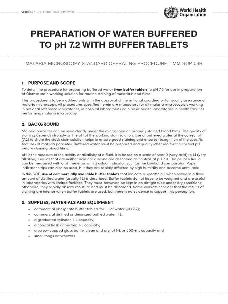 gmp-sop-03b | PDF | Buffer Solution | Ph
