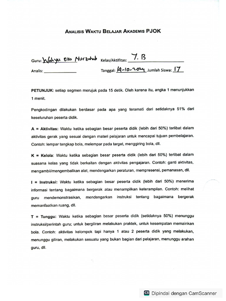 Analisis Waktu Belajar - Wahyu Eka | PDF