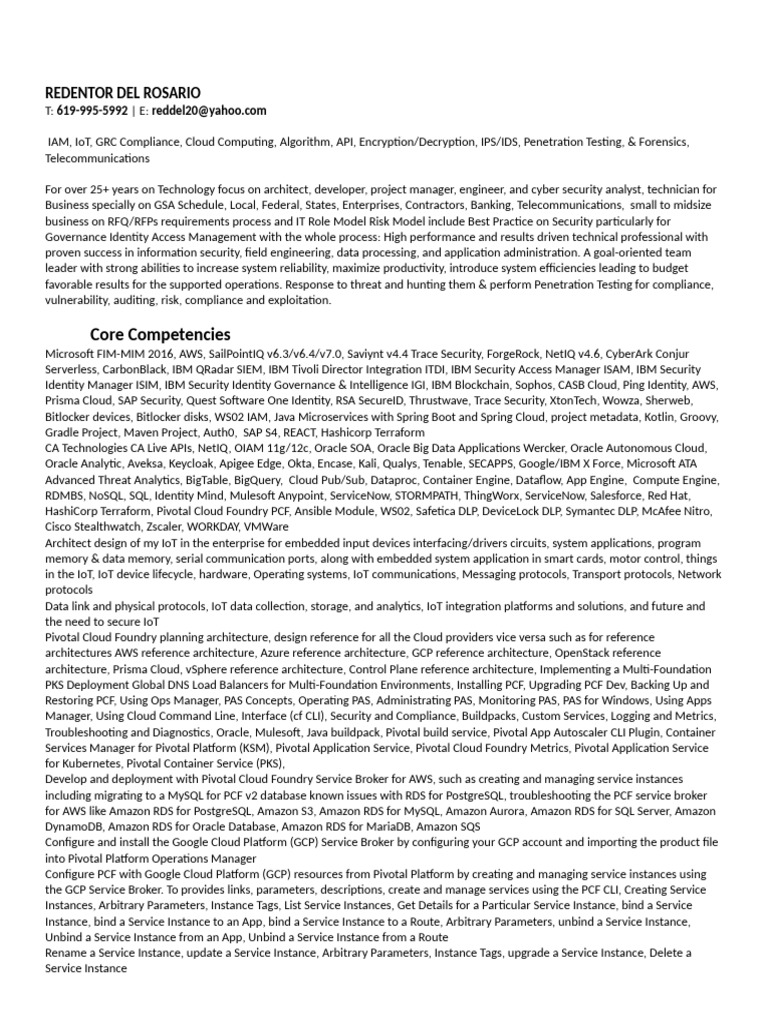 Cybersecurity & Cloud Expert Profile | PDF | Apache Hadoop | Cloud Computing