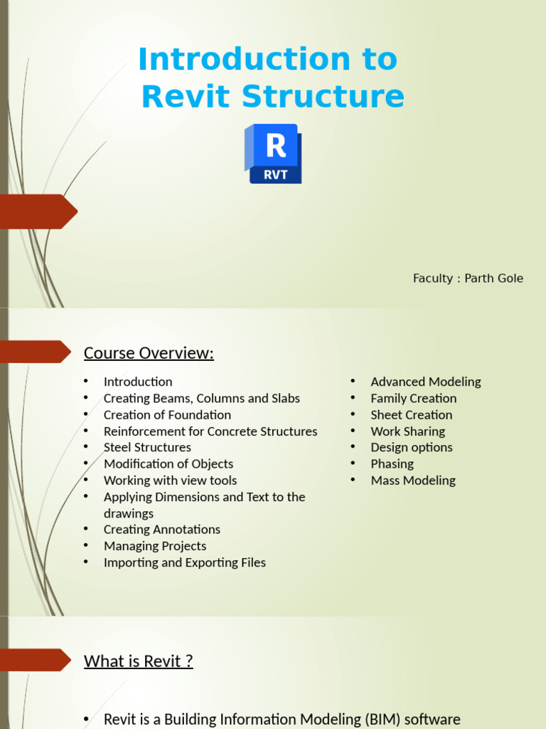 00 - Introduction To Revit Structure - Old | PDF | Autodesk Revit ...