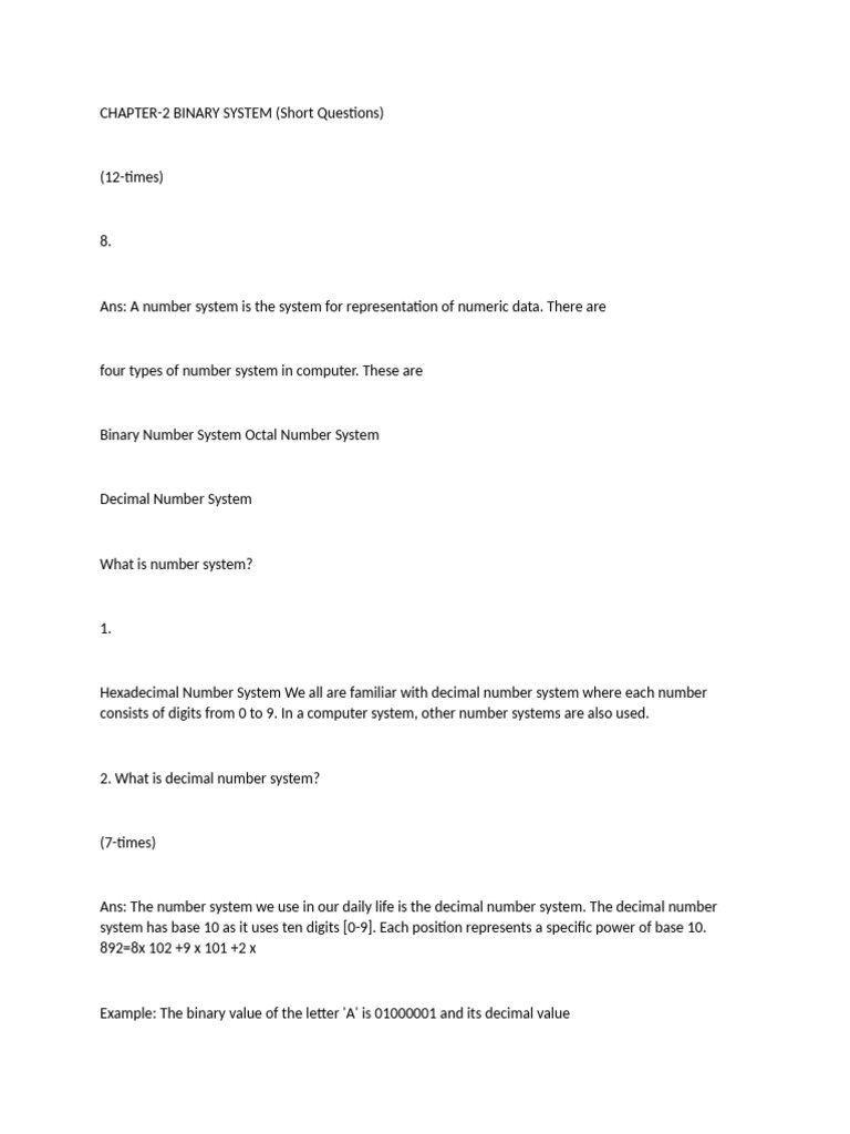 9th Chapter 2 Computer Rough | PDF | Decimal | Numbers