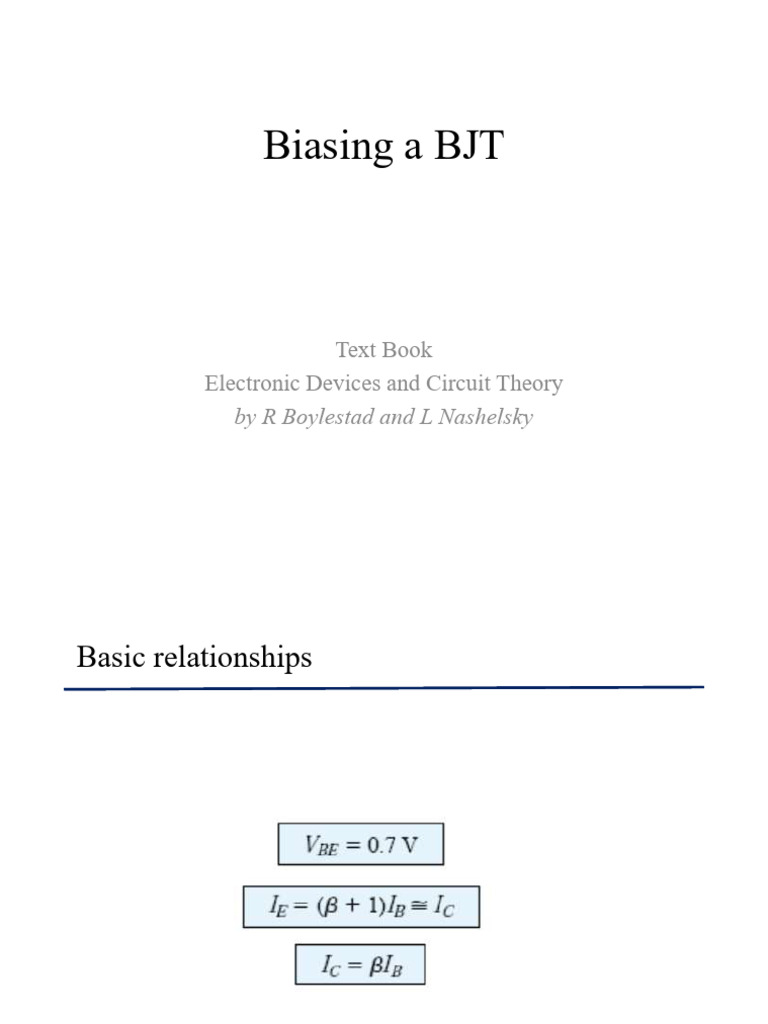 Biasing-BJT | PDF | Amplifier | Electrical Components