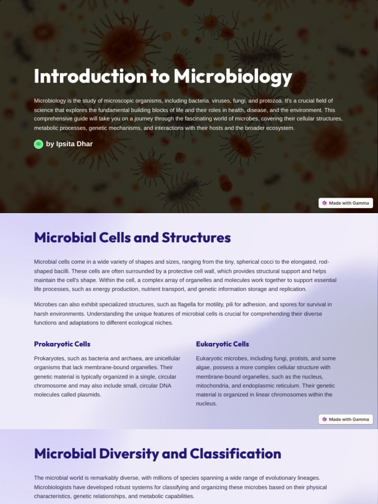 Introduction To Microbiology | PDF | Cell (Biology) | Microorganism