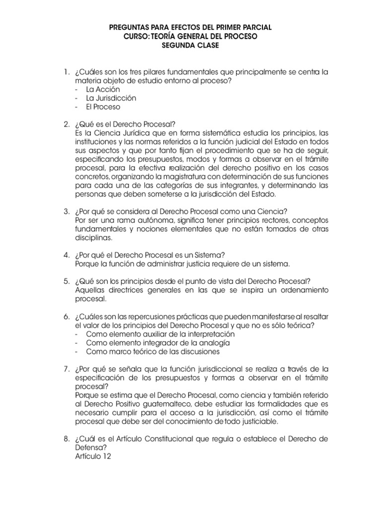Preguntas Primer Parcial | PDF