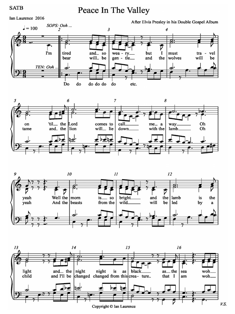 Peace in The Valley | PDF