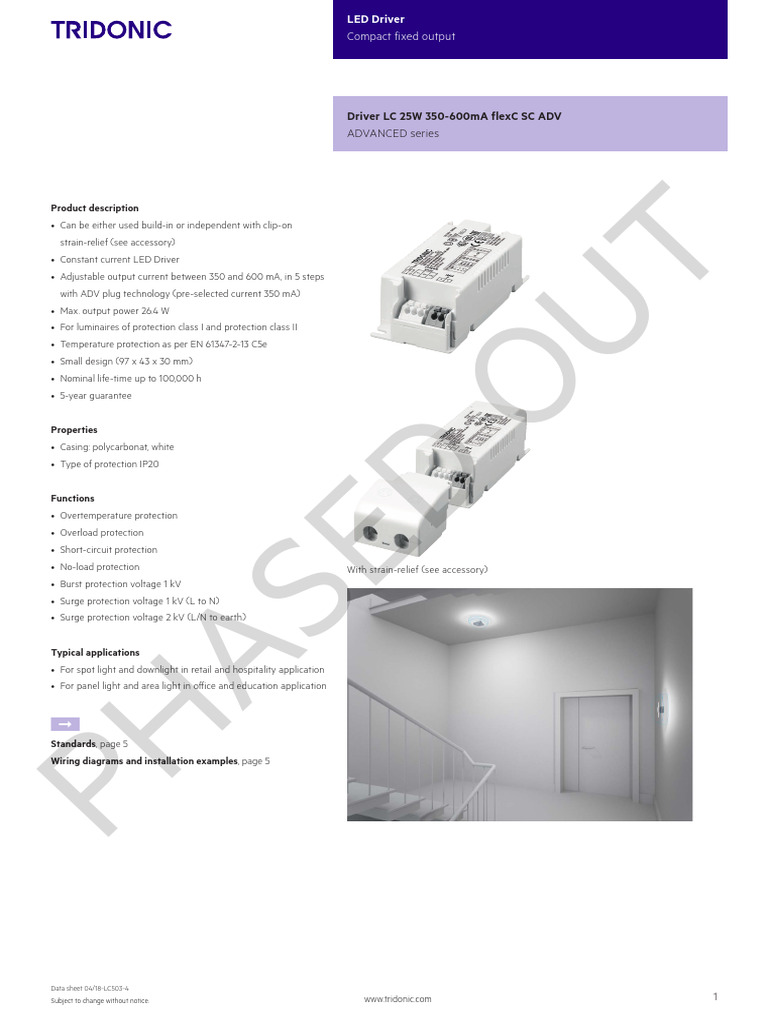 Driver LC 25W 350-600ma Flexc SC ADV CN en | PDF | Electrical Wiring ...