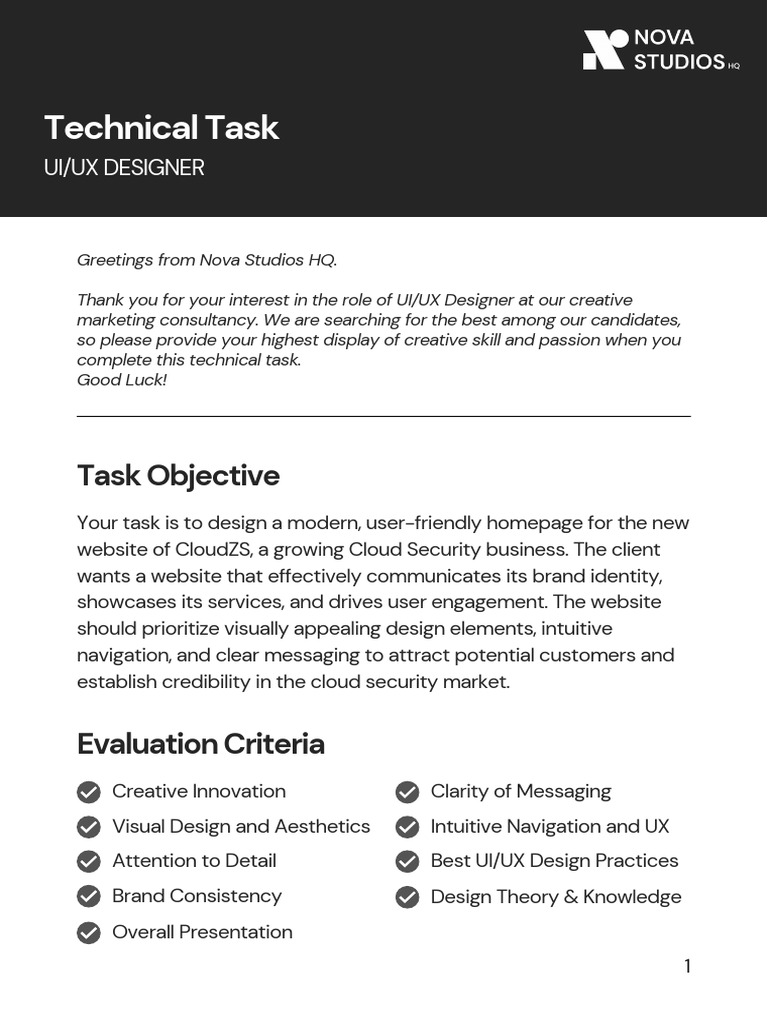 Technical Task - UIUX Designer | PDF | Computer Security | Security