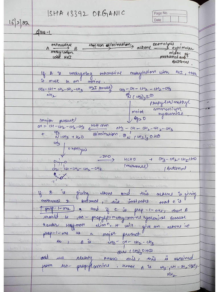 Organic Assignment Isha 13392 | PDF