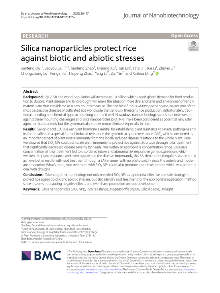 Silica Nanoparticles Protect | PDF | Real Time Polymerase Chain ...