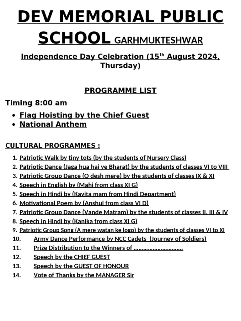Independence Day | PDF
