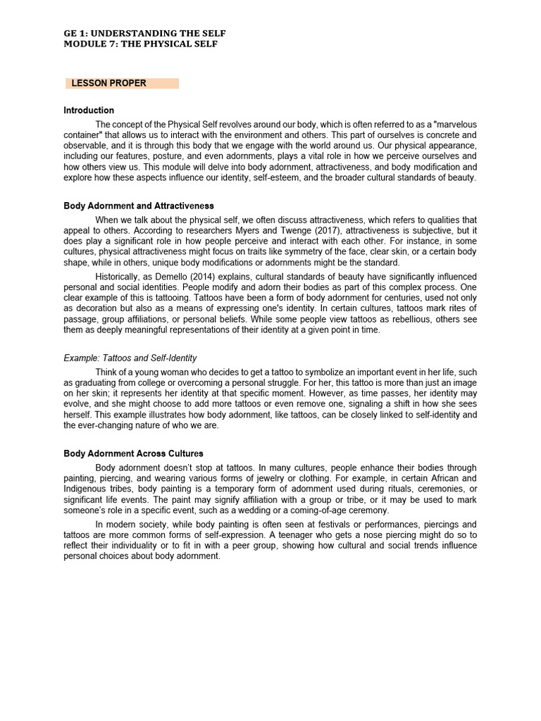 MODULE-7.-Lesson-Proper | PDF | Beauty | Identity (Social Science)