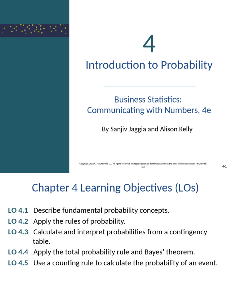 Jaggia4e Chap004 PPT Accessible | PDF | Probability | Probability ...