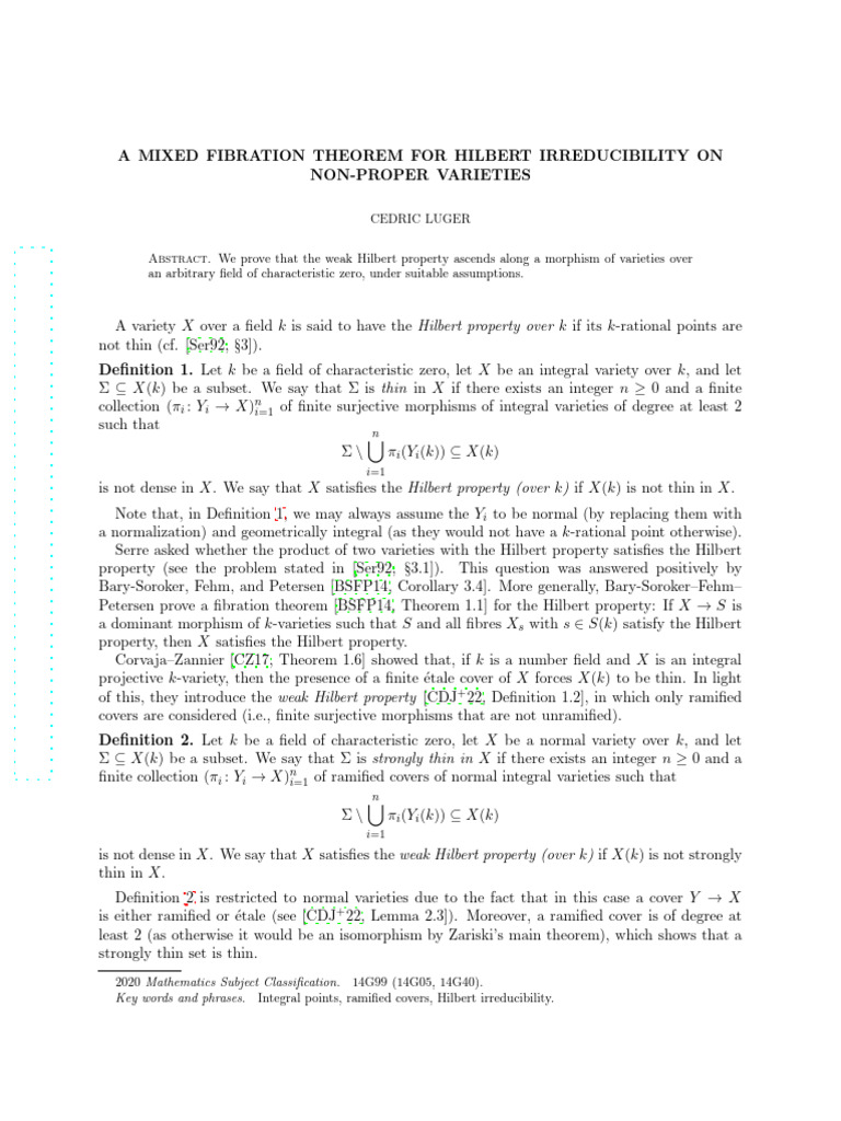 A Mixed Fibration Theorem For Hilbert Irreducibility On Non-Proper ...