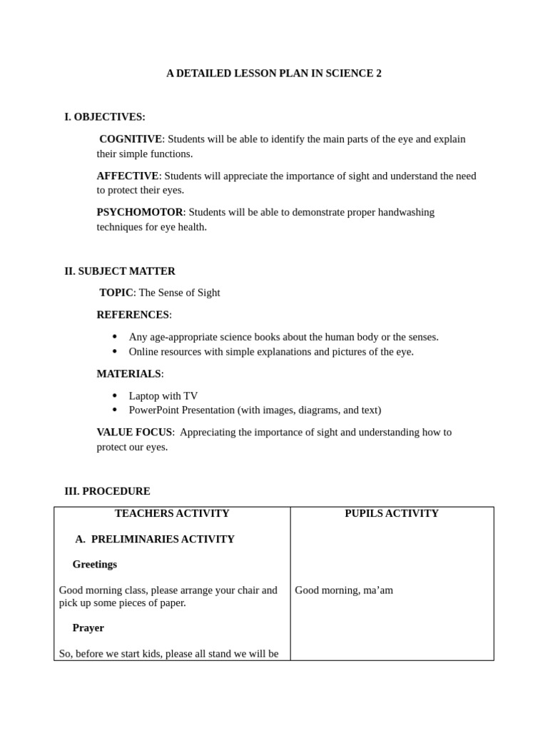 LP in Science Sense of Sight | PDF | Eye | Neuroscience