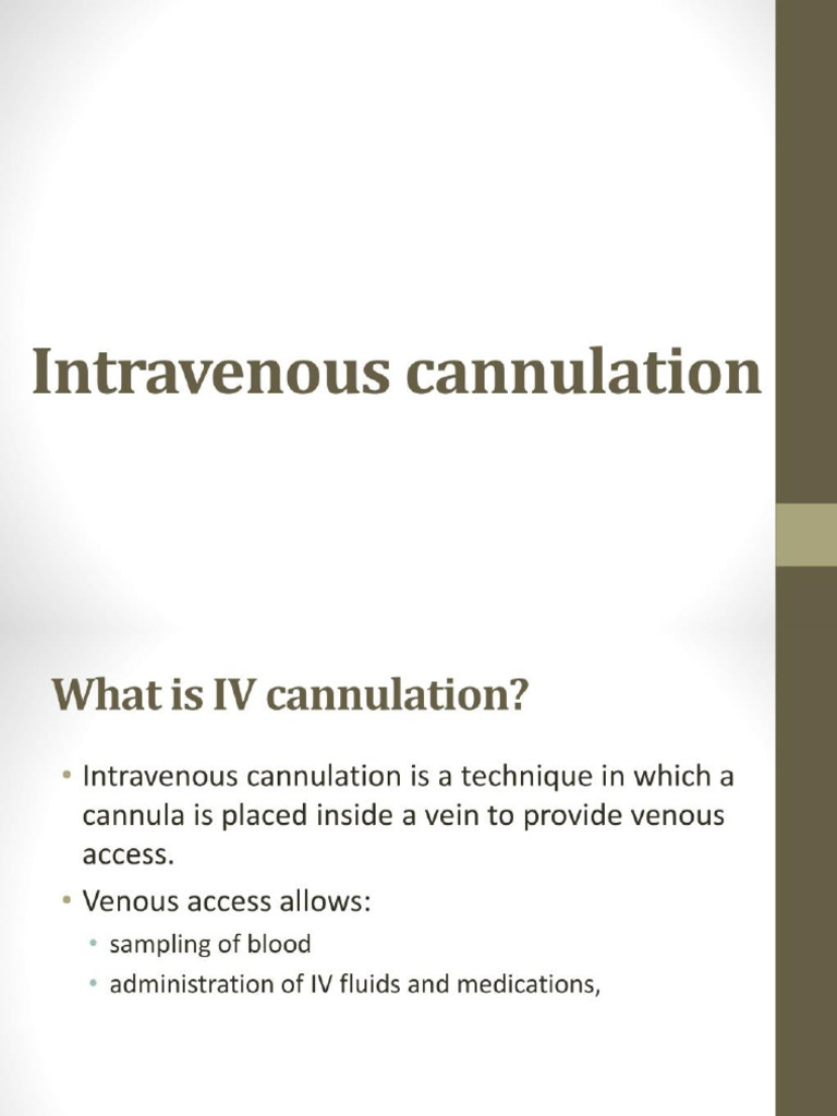 IV Cannulas | PDF