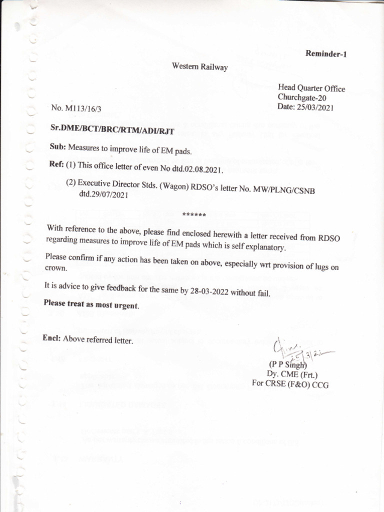 Measures To Improve Life of EM Pad | PDF | Rail Transport | Railway ...