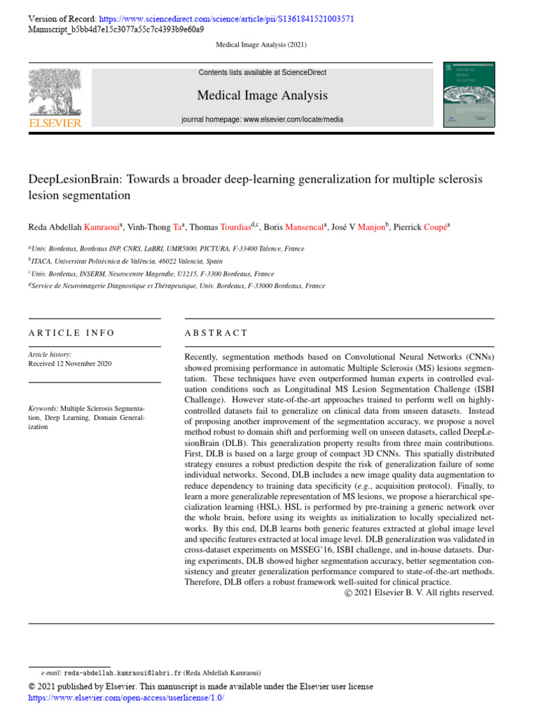 DeepLesionBrain Towards A Broader Deep-Learning Generalization For ...