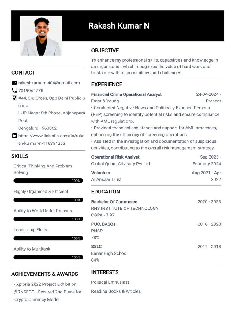 Rakesh Kumar Resume | PDF | Business
