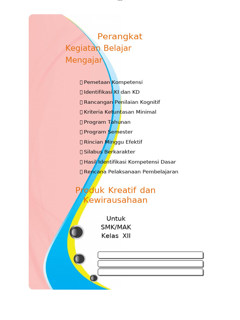RPP Kelas XII SEMESTER GANJIL | PDF