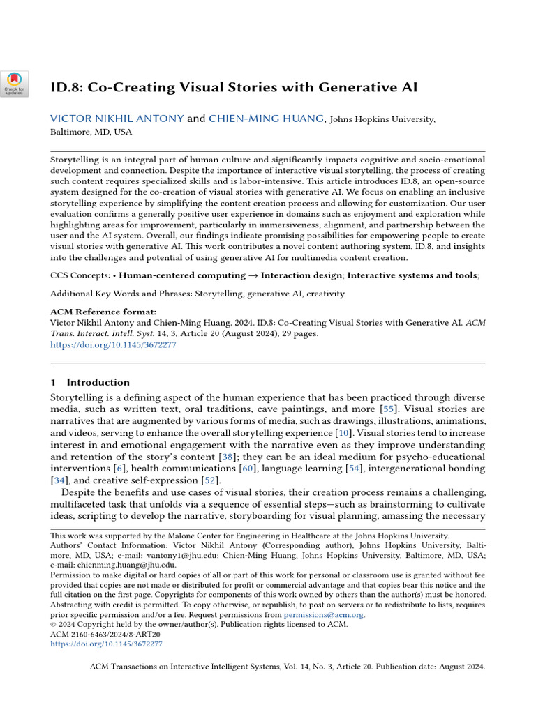 Co-Creating Visual Stories With Generative AI | PDF | Likert Scale ...