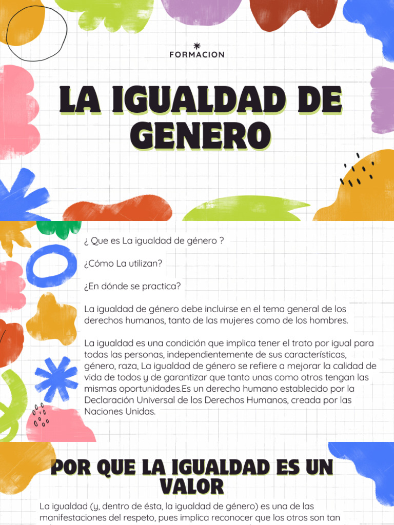 Igualdad de Género: Derechos y Oportunidades | PDF | Igualdad de género ...