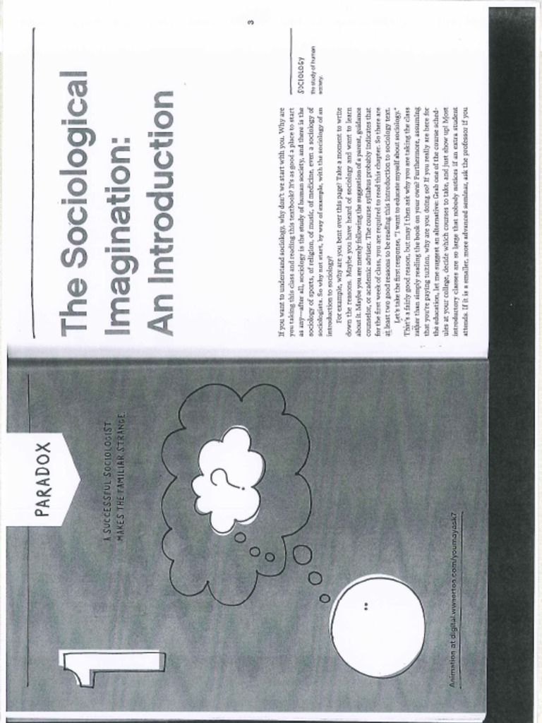 soci1001 Conley(2024) Chapter 1 | PDF