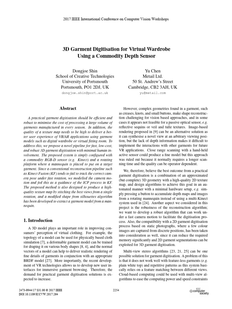 3D Garment Digitisation Pipeline | PDF | Image Segmentation | 3 D ...