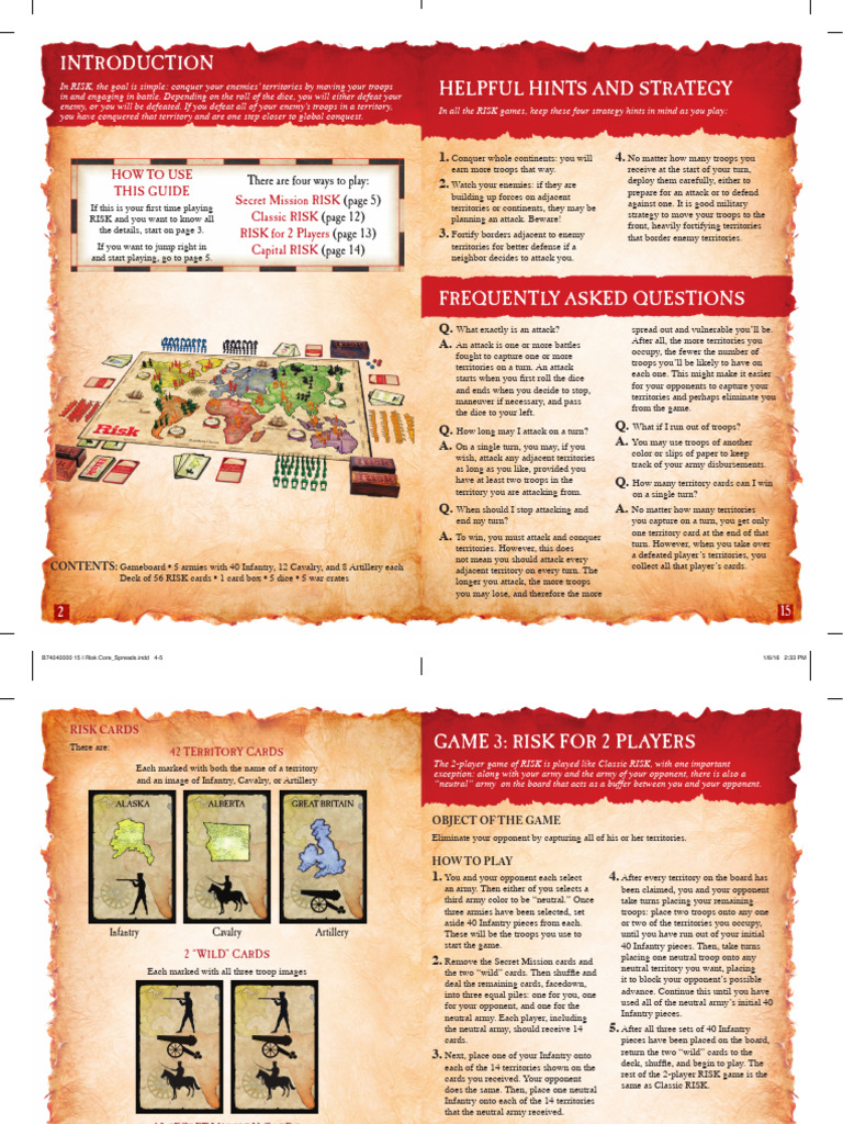 B7404 - En-Us - Risk-Game (1) - Ocr | PDF | 2nd Millennium Conflicts ...