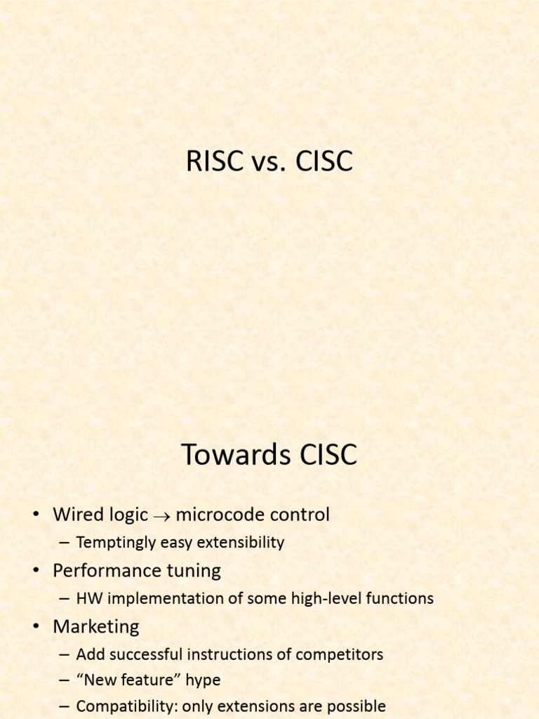 RISC vs. CISC | PDF | Central Processing Unit | Classes Of Computers