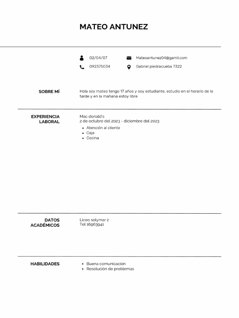 Mateo Currículum - 20241009 - 191607 - 0000 | PDF