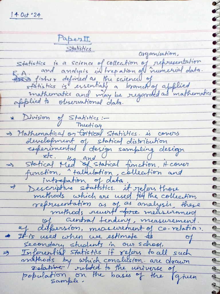 Statistics Paper II | PDF