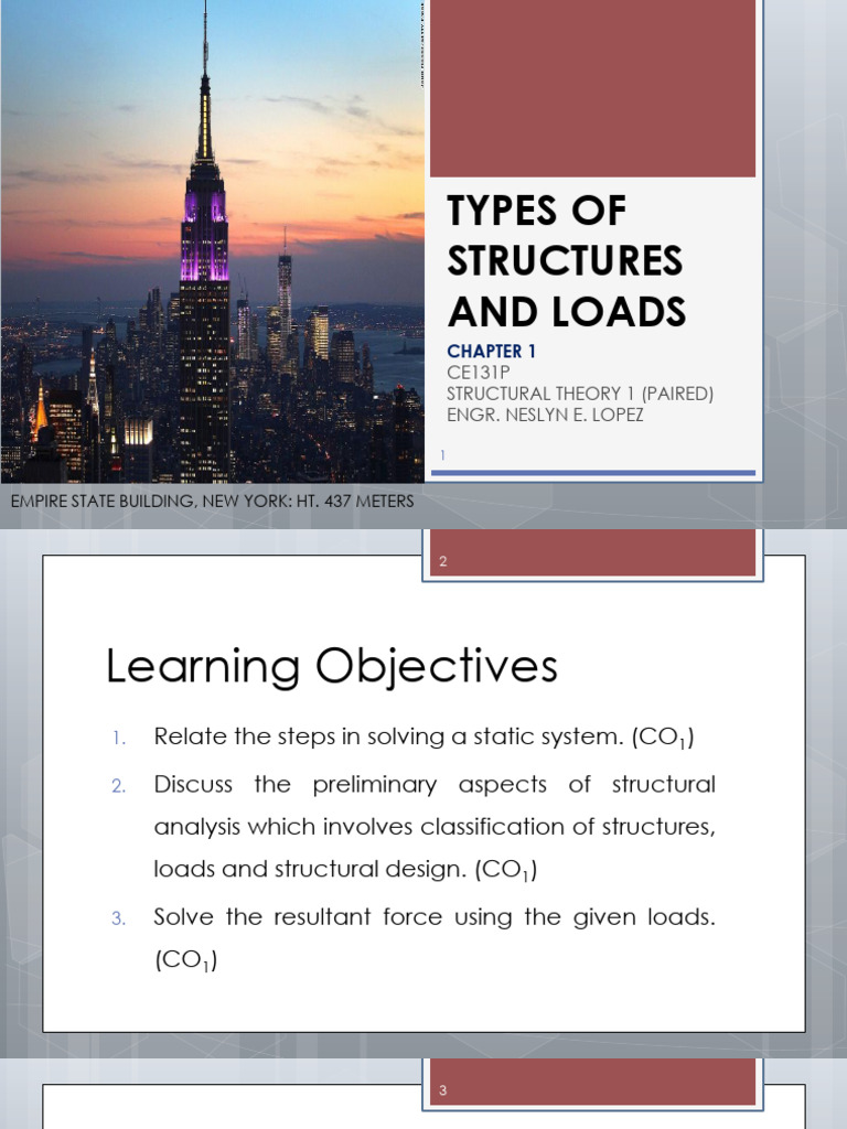 1 TYPES OF STRUCTURES & LOADS | PDF | Beam (Structure) | Truss